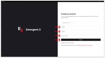 Create an Account and Login to E3