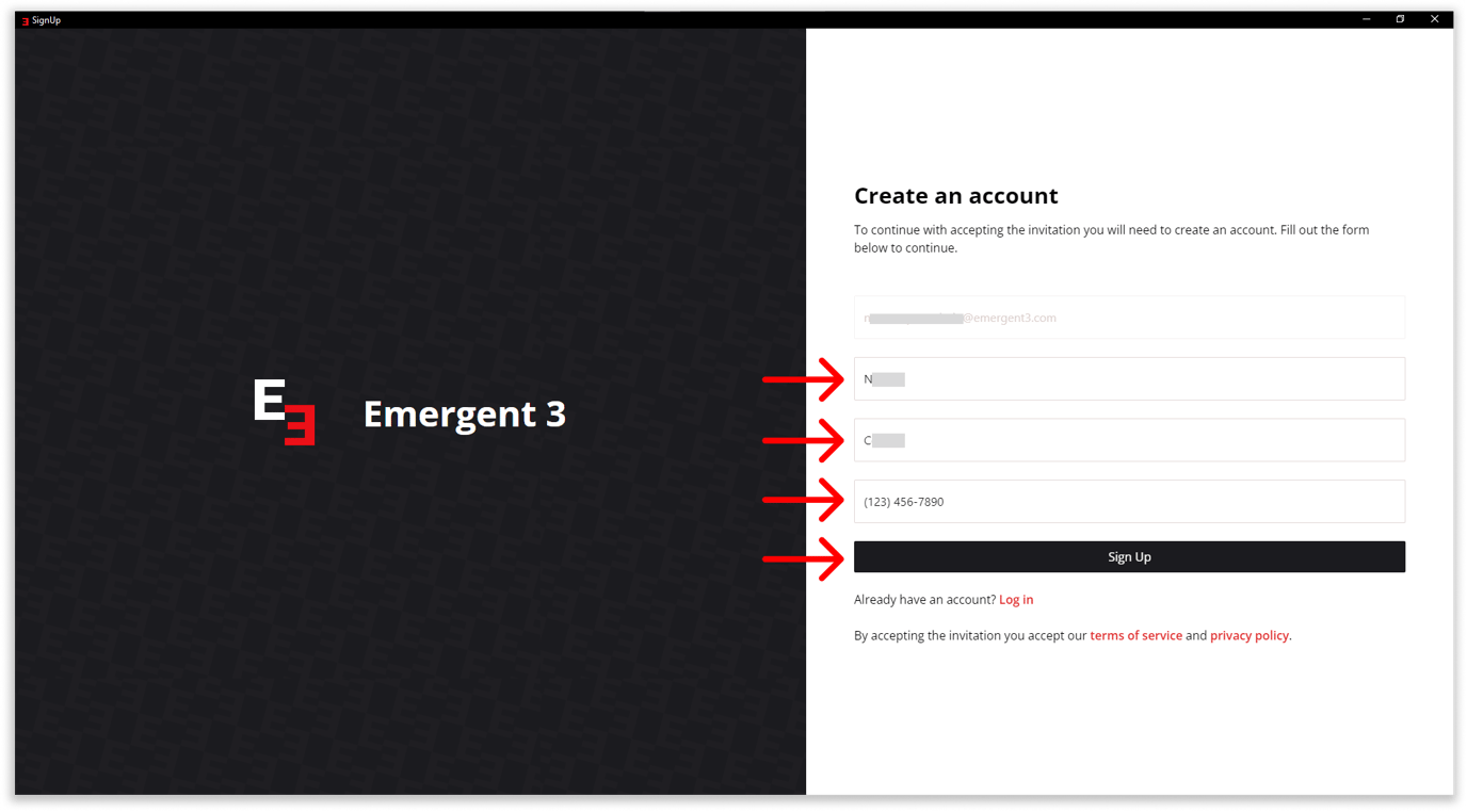Create an Account and Login to E3