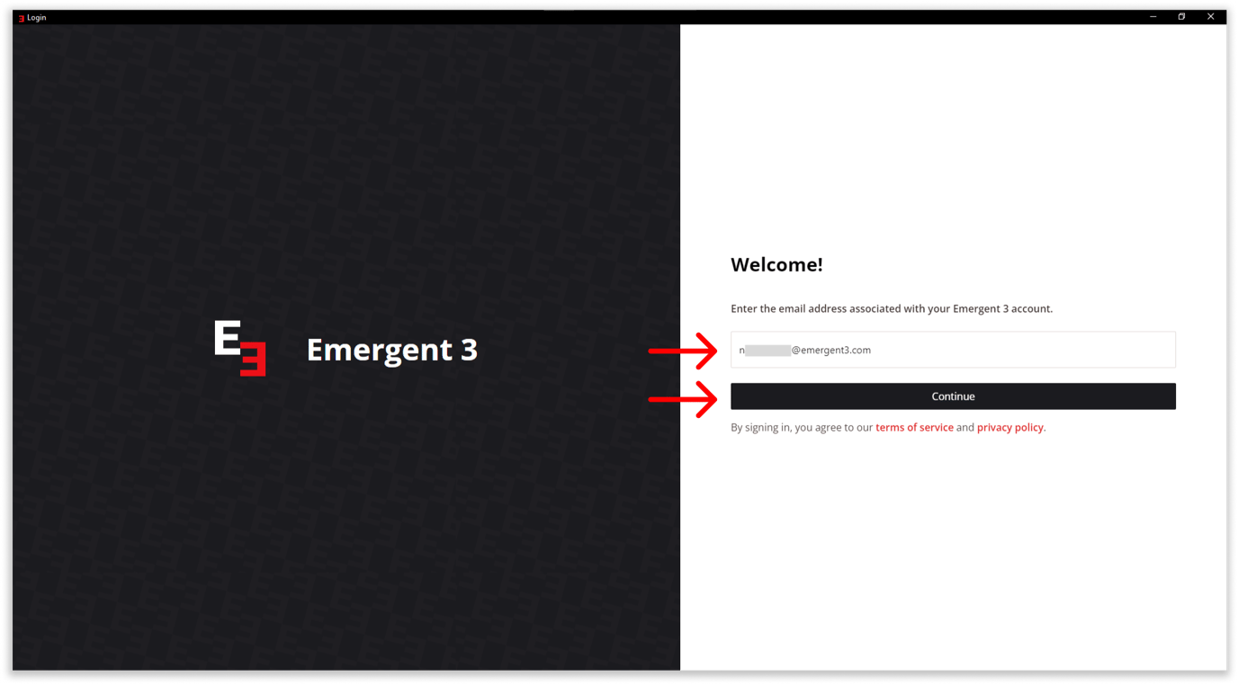 Create an Account and Login to E3