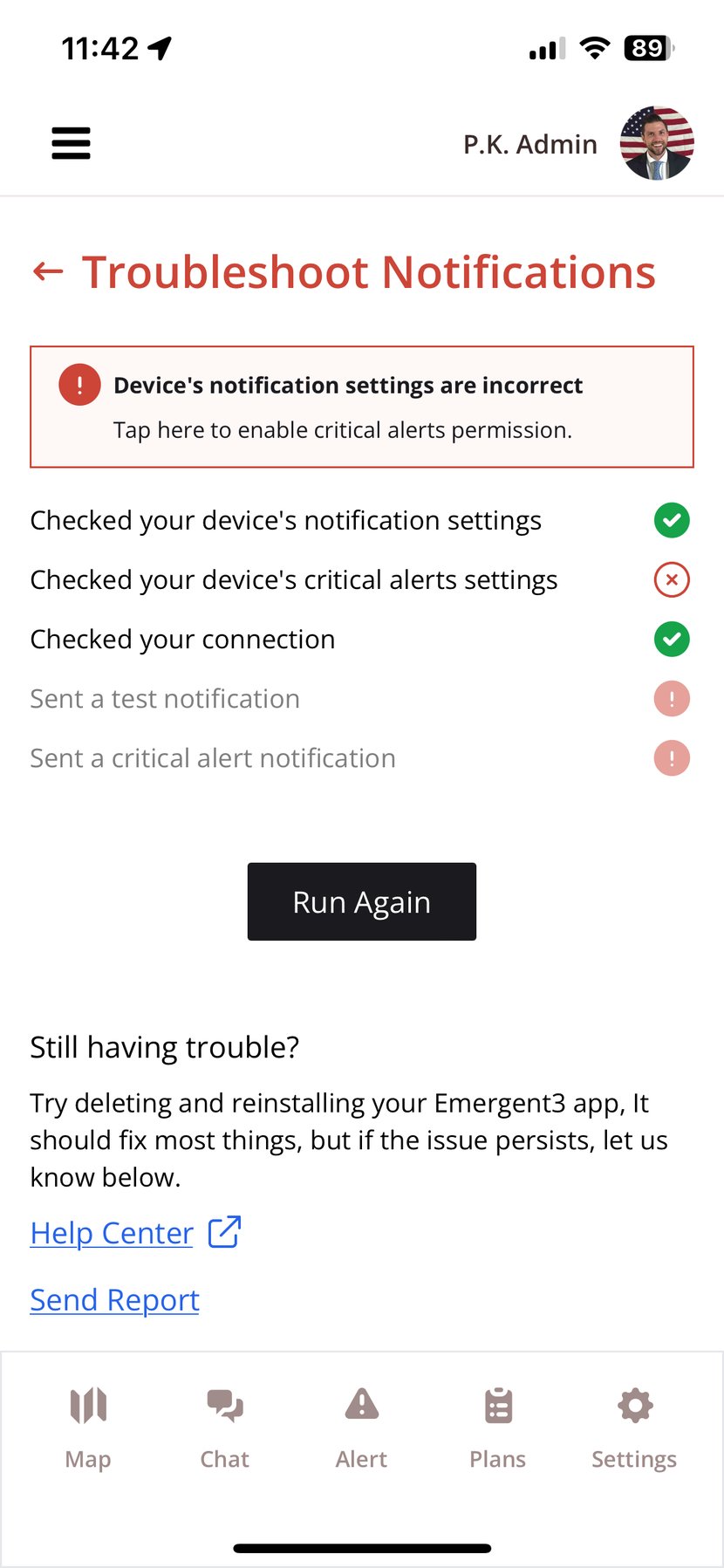 Troubleshooting Notifications